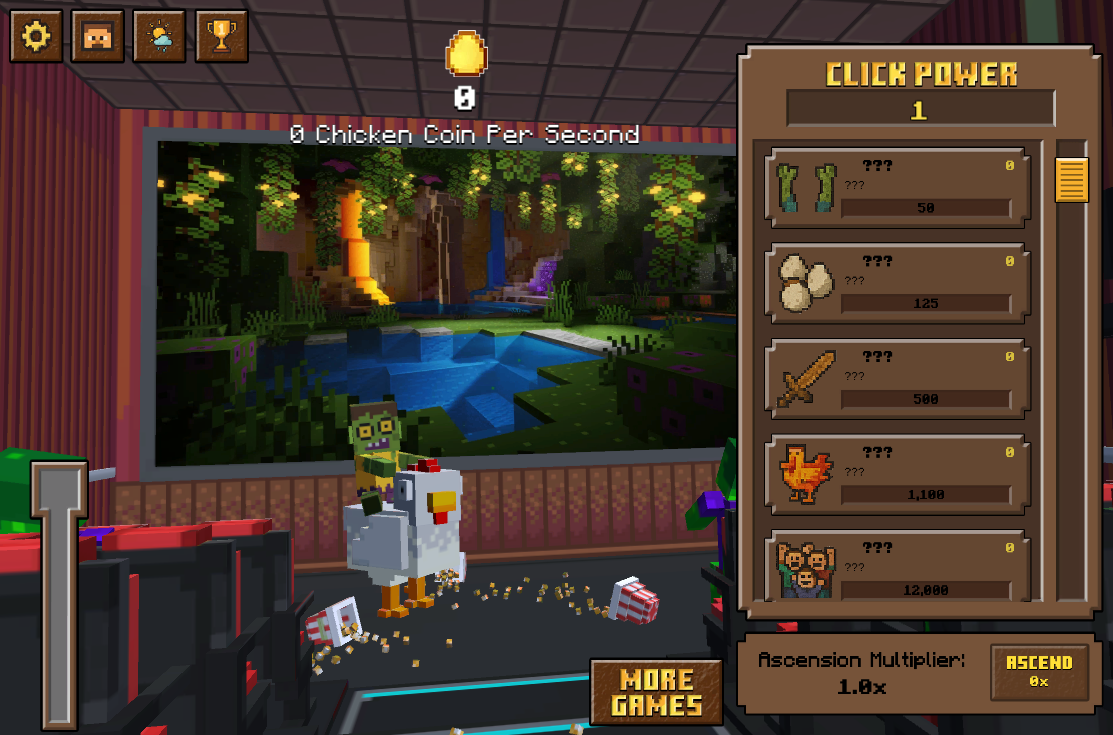Chicken Jockey Clicker Game - Build Your Minecraft Mini-Mob Empire